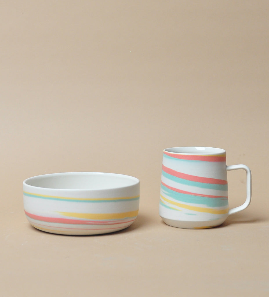Taffy Mug - Tri-Color – Clay Factor Ceramics