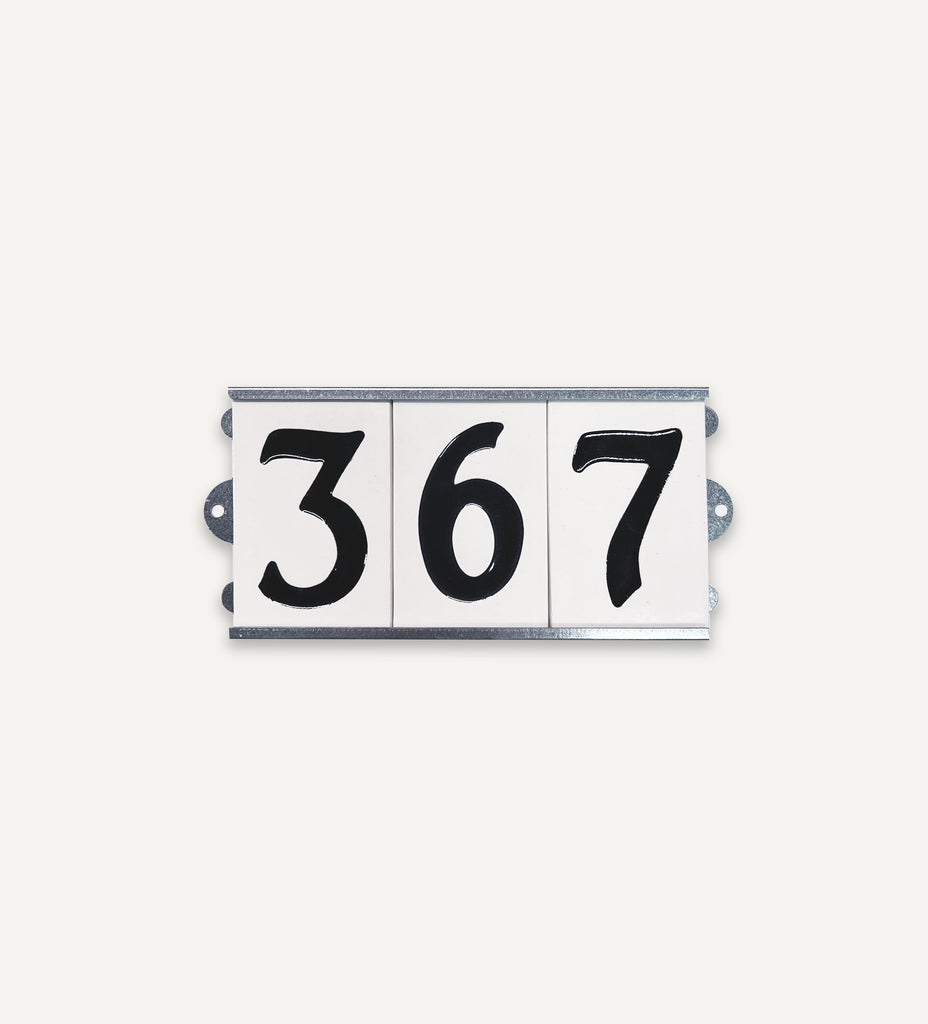 Classic Portland + Milwaukee House Number Tiles & Brackets – Clay ...