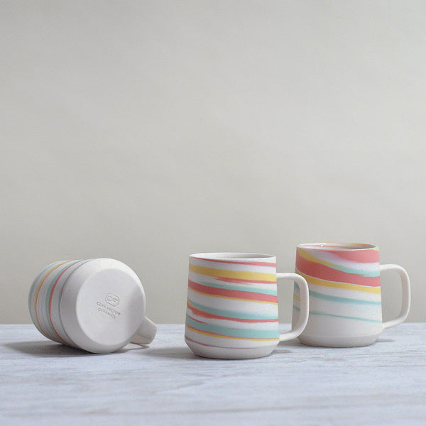 Taffy Mug - Tri-Color – Clay Factor Ceramics